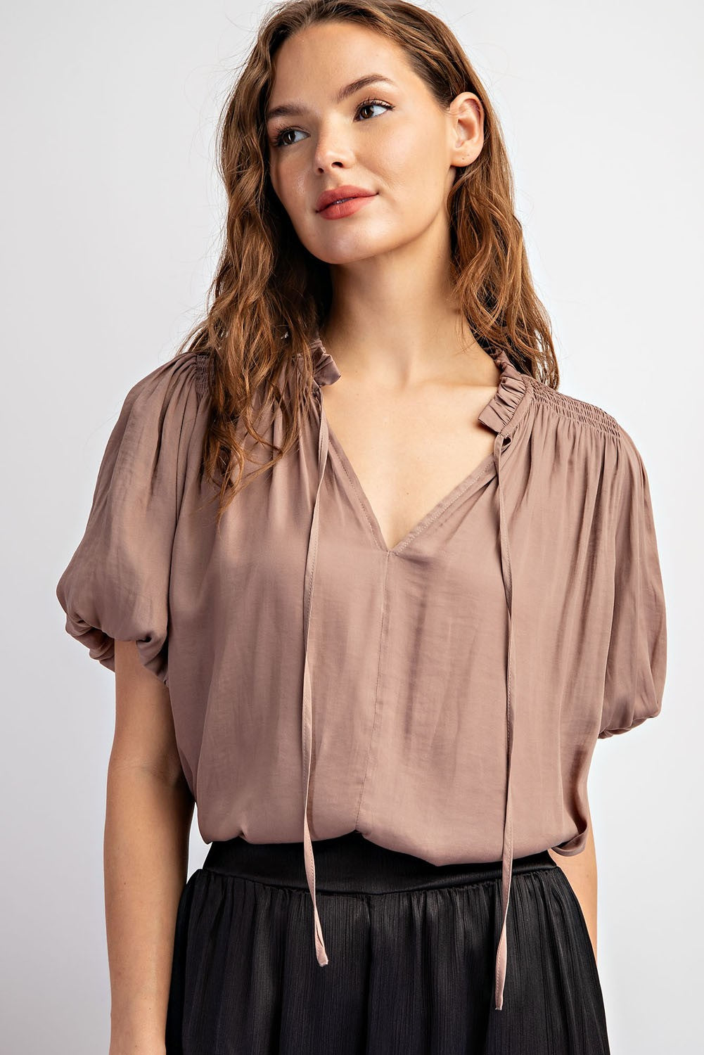 Coco Tie Neck Blouse – The Cottage Boutique and Gifts
